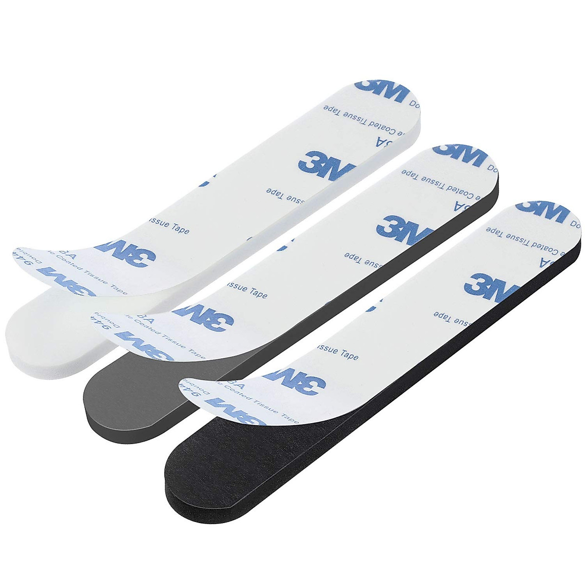 Geyoga Hat Size Reducer (48 Pieces, Black, White, Gray) - Soft EVA Foam Hats Tape for Tightening Men and Women's Hats & Caps, Adjustable Sweatband