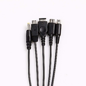 Skywin 5 in 1 USB Charger Cable for Nintendo - Multi System Nintendo DSi Charger Cable Compatible with Nintendo NDS Lite, Wii U, 3DS, 2DS, PSP 1000, 2000, 3000, GBA SP - Charge All with One Cord