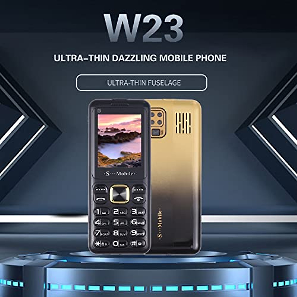 2G Unlocked Senior Cell Phone, Easy to Use Big Button Simple Mobile Phone with 3 Card 3 Standby, SOS Button, 2.2" Screen & 2500mAh Battery, Ultra Thin Unlocked Phone for Elderly & Kids(Gold)