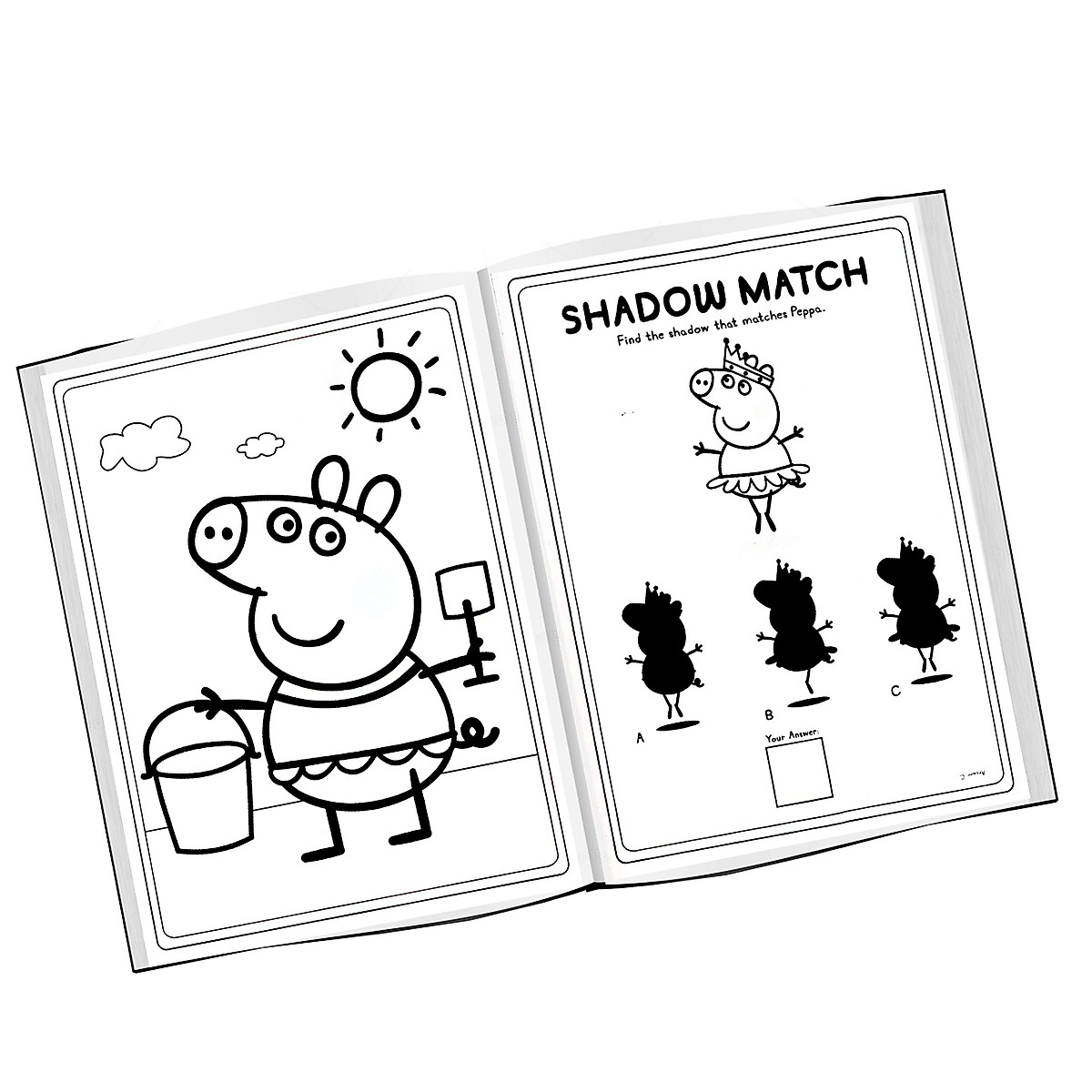 Coloring and Activity Set - Bundle Includes Peppa Pig Coloring Book, Peppa Pig Stickers, and 2-Sided Door Hanger (Peppa Coloring Book & Stickers)