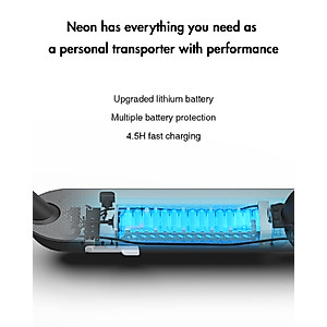 OKAI Neon Lite Electric Scooter Up to 15.5 MPH 18.6 Mile Range E-Scooter for Adults Lightweight Commuter Scooter Ambient Light Black Certification Standards