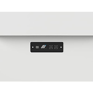 AFI, Sydney Twin Wood Murphy Bed Chest with Storage and Charging Station, White