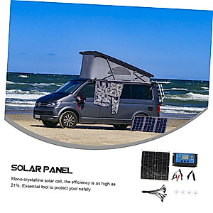 Yardenfun 1 Set Solar Panel Controller Set Solar Panel Charger with Controller Crystalline Solar Panel Solar Panels Monocrystalline Silicon Cell Micro Solar The Pet Components USB V5