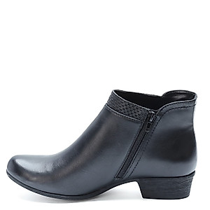 Rockport Women's Carly Bootie Ankle Boot, Black Leather, 7.5 M US