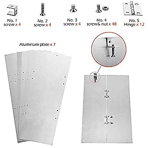 Patio Heater Reflector, Adjustable Heat Focusing Reflector Heater Reflector Shield for Round Natural Gas and Propane Patio Heaters (35 x 15 In)