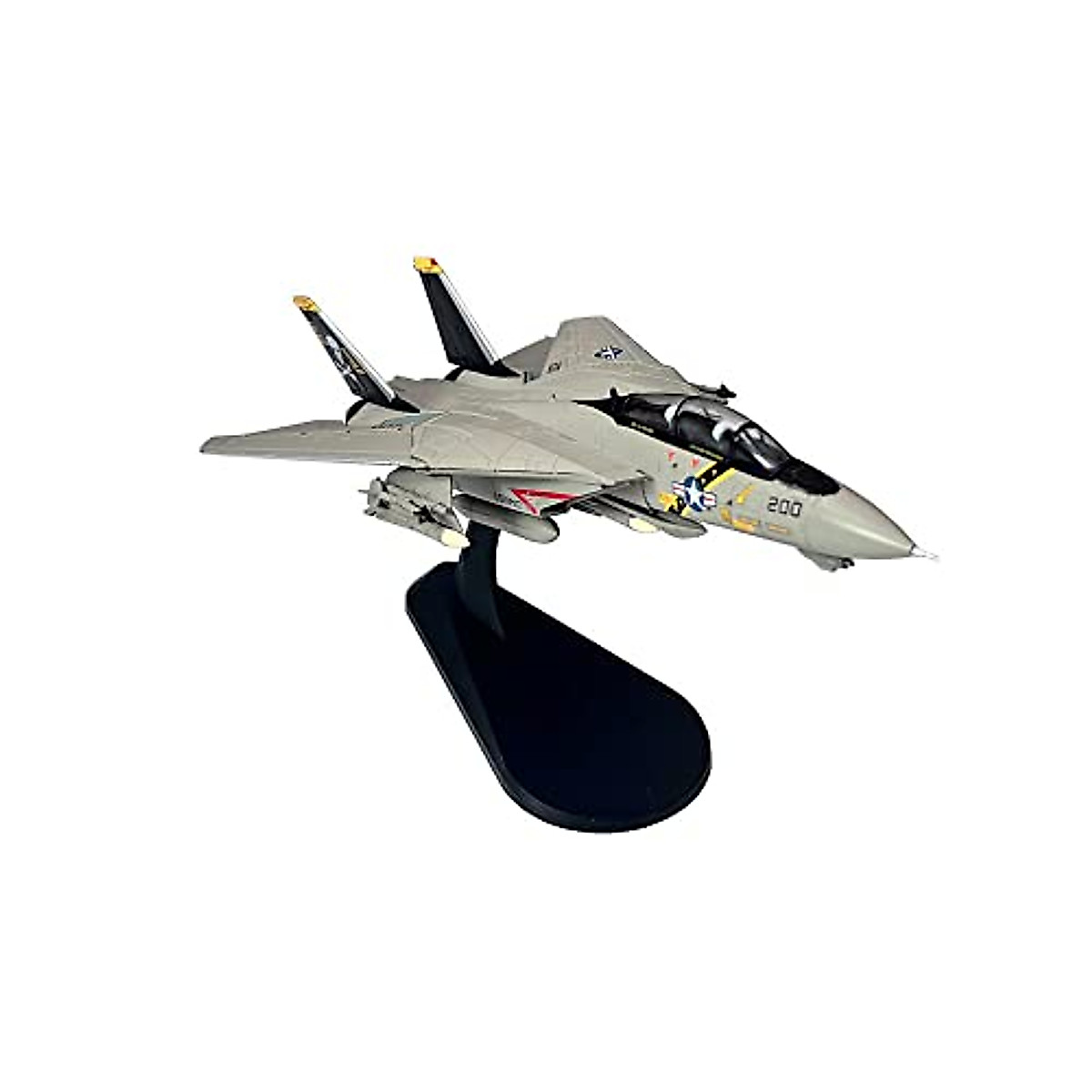 1/100 Scale US Navy Grumman F-14 F-14A F-14B F-14D Tomcat Fighter Aircraft Metal Military Diecast Plane Model Gift Ornament Collection (F-14A)