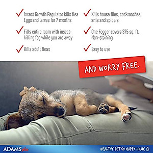 Adams Plus Flea Control Indoor Fogger, 3 Ounce, 3 Pack