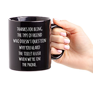 Personalized Long Distance Friendship Gifts Coffee Mug, Customized Best Friend Mugs, Friends Gag Gifts, Sense of Humor, State to State, Long Distance Relationship Gifts Black Coffee Mug
