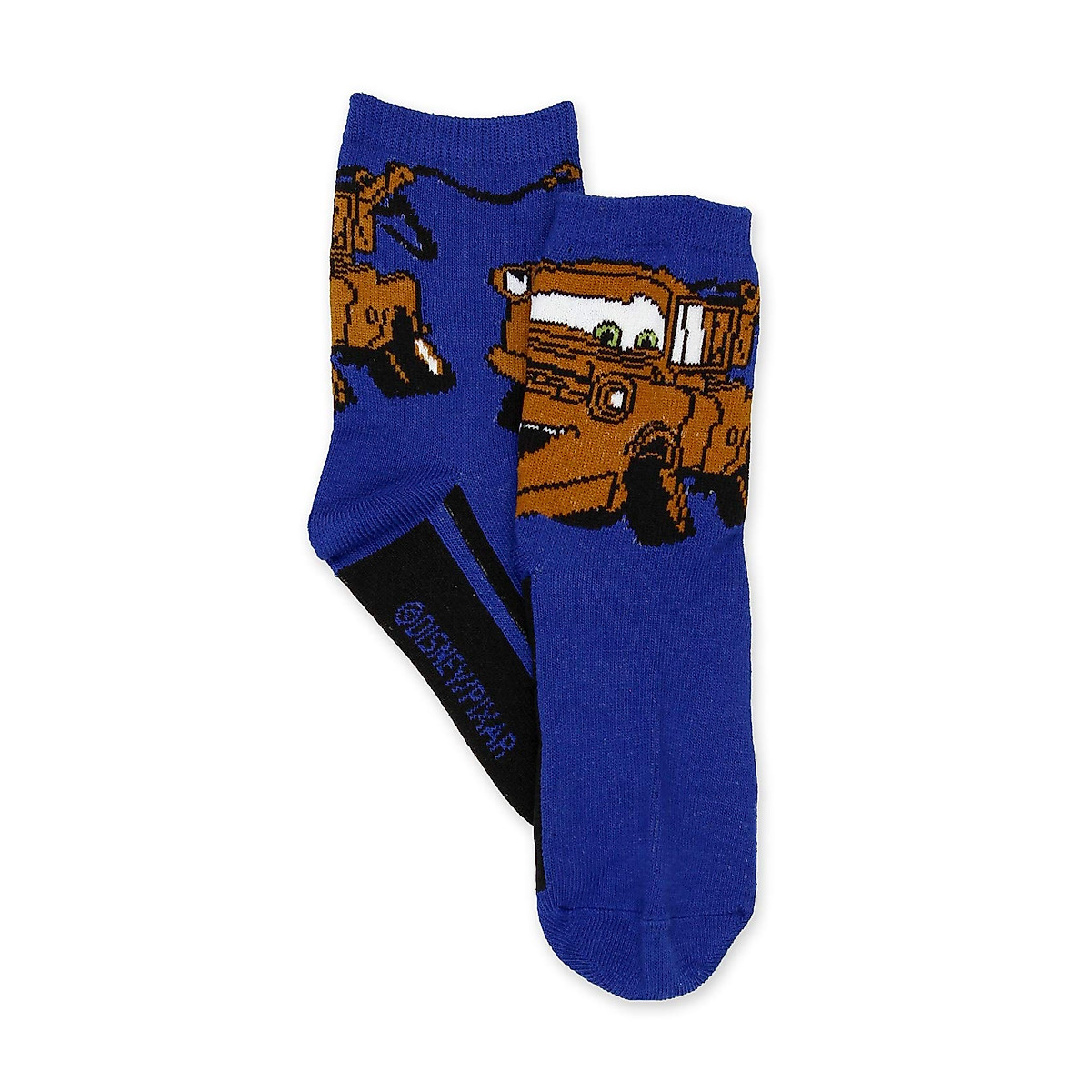 Disney Cars 3 Boys Toddler 5 pack Crew Socks (Shoe: 7-10 (Sock: 4-6), Grey/Multi Crew)