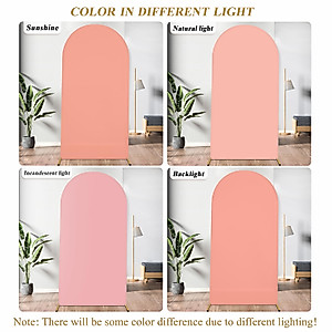 Spandex Fitted Arch Backdrop Cover Chiara Arch Cover Backdrop Fabric,2-Sided Wedding Arch Cover for Wedding Ceremony Birthday Party Baby Shower Banquet Decoration(Dusty Rose, 3.3 x 6.6 ft)