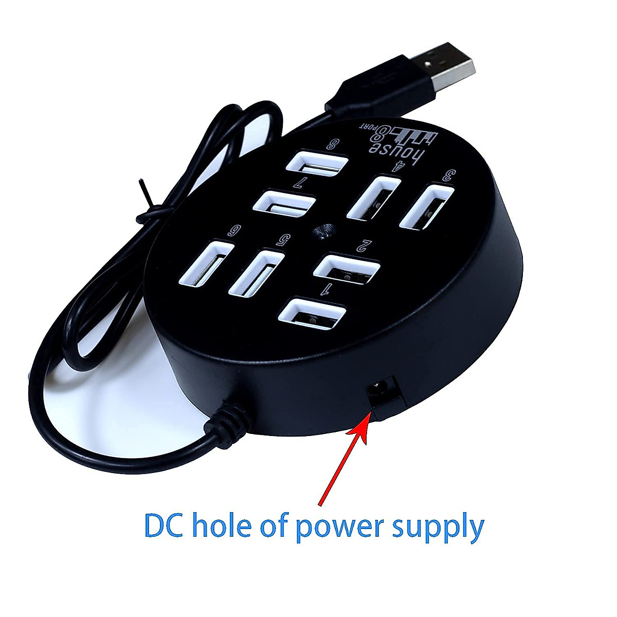 COTUFLY 8 Port Portable USB 2.0 Hub for Ultra Book, MacBook Air, Windows 8 Tablet PC, USB Devices, Phone, Hard Driver, USB Flash Driver, Laptop,Keyboard,Mouse,Printer, scanners, and More