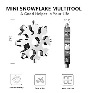 Mens Stocking Stuffers, 18 in 1 Snowflake Multitool, Stocking Stuffers for Adults, Christmas Gifts for Men,Birthday Gifts for Men Husband, Gadgets Gifts for Women, Snowflake Multi-Tool,Mens Gifts