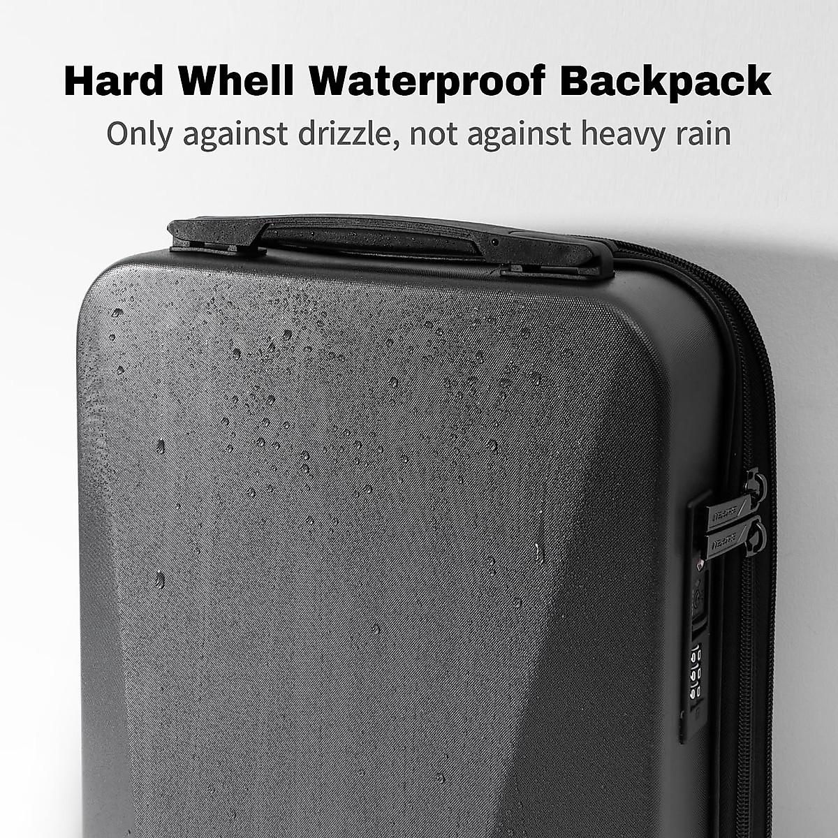 HANSSHOW Cyberbackpack Hard Shell Laptop Backpack, 17 Inch TSA Anti-Theft Waterproof Backpack, USB Charging Port Slim Bookbag