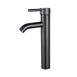 Yodel Modern Tall Oil Rubbed Bronze Single Handle Single Hole Vanity Bathroom Vessel Sink Faucet for 1 Hole Installation
