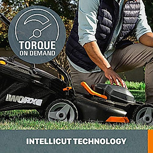 Worx WG743 40V Power Share 4.0Ah 17" Cordless Lawn Mower (Batteries & Charger Included)