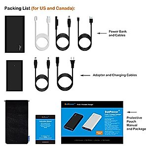 BatPower ProE 2 ES10B 148Wh MS Surface Power Bank for Surface Book 3 2 1 External Battery Surface Laptop 4 3 2 1 Surface Pro X 8 7 6 5 4 3 Go Portable Charger and Surface 120W Slim Charger Adapter