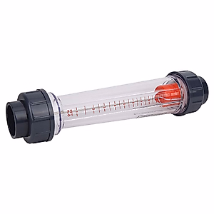 LZS-40 (D) Tube Type Flowmeter 1-10 Transparent Water Rotameter 50mm/2in Liquid Flowing Meters Plastic Flat Interface Liquid Flowing Rate Gauge Hydraulic Valve Fittings