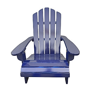 ROSE BLOOM Kids Adirondack Chair, Solid Wood Outdoor Patio Weather Resistant Chair for Children, Classic seat for Deck, Garden, Backyard, Porch and Lawn (Navy Blue)