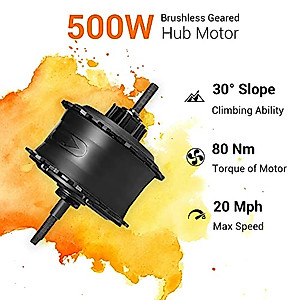 KBO Flip Folding Electric Bike, 60Mi Long Range 500W Foldable EBikes for Adults, 20X3 Fat Tire City Commuter Electric Bicycle, Shimano 7-Speed, 23Mph