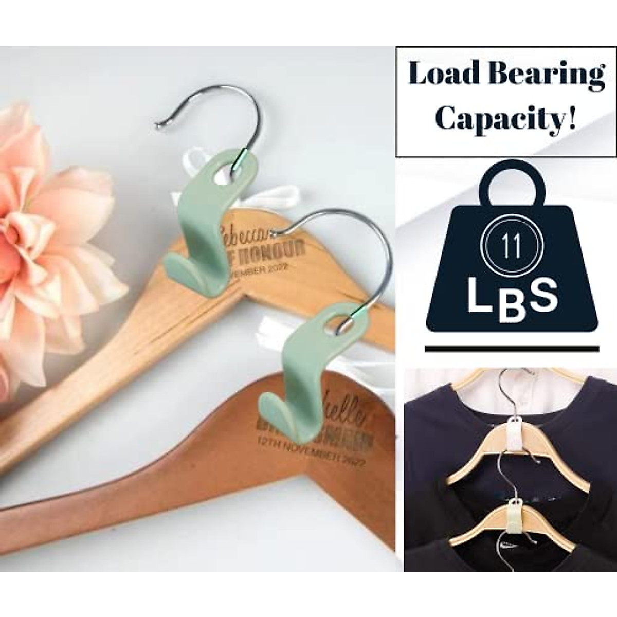 Alnoor USA Clothes Hanger Connector Hooks 100 Pack | Hanger Hooks for Clothes| Organize Your Closet with Space Hooks & Clothes Hook| Portable & Sturdy| Connector Hooks for Hanging Clothes & More