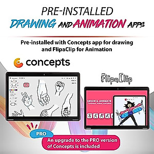 Simbans PicassoTab XL Drawing Tablet No Computer Needed with 11.6 Inch Screen [4 Bonus Items] Stylus Pen, Portable, Standalone, Android 11, Best Gift for Beginner Digital Graphic Artist - PCXL