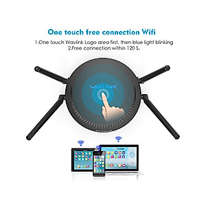 AC1200 WiFi Router Dual Band Wireless Internet Router,High Speed Wireless Router with 4x5dBi High-Gain Antennas for Online Game & HD Video,Provide More Reliable WiFi Connections and WiFi Speeds