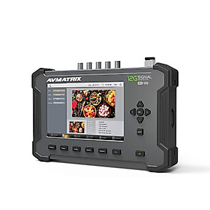 AVMATRIX SG-12G Metal Frame 7" IPS Screen 12G-SDI Audio Monitor and Signal Generator with 12G-SDI and SFP Out Built in 500mAh Battery by VIVITEQ (AVMATRIX USA Official Seller)