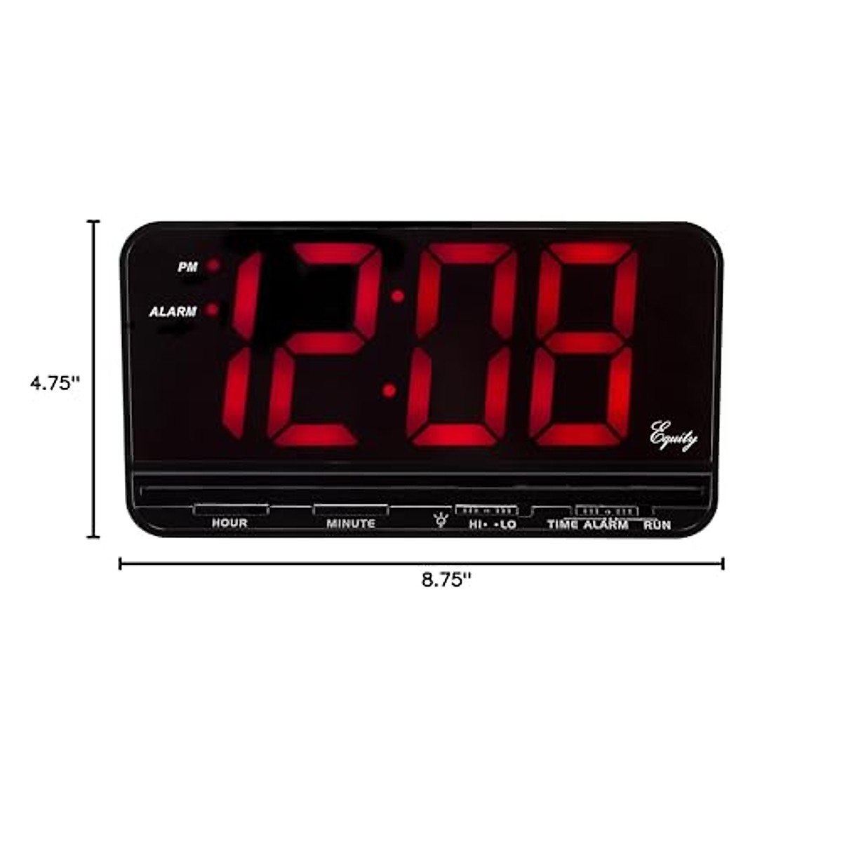 Equity 30401 3" Red LED Electric Alarm Clock, X-Large