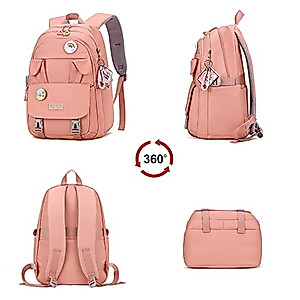 Makukke School Backpack for Women, Laptop Backpack 15.6 Inch College School Bag Anti Theft Travel Daypack Bookbag for Girls,Black