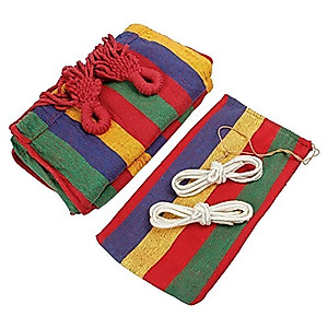 WoneNice Outdoor Double 2 Person Cotton Hammock, Red