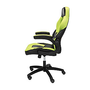 OFM Gaming Chair Ergonomic Racing Style PC Computer Desk Office Chair - 360 Swivel, Integrated Lumbar Support & Headrest, Adjustable Height, Recline Tilt Control, Flip-Up Arms, 275lb Max (2020 Green)