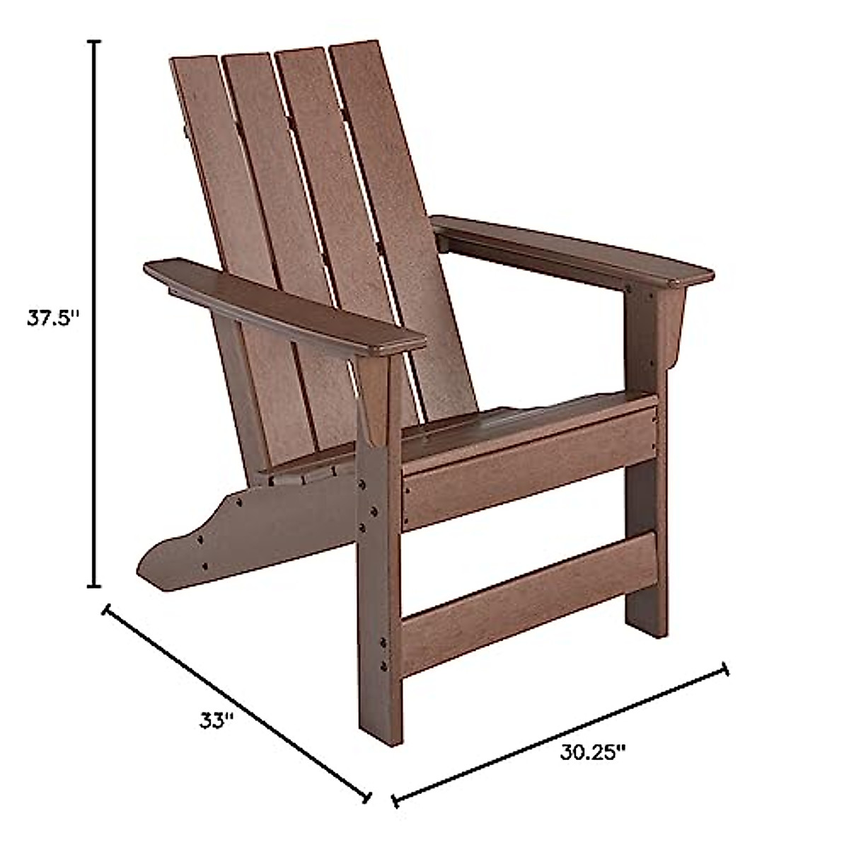Signature Design by Ashley Outdoor Emmeline HDPE Patio Adirondack Chair, Brown