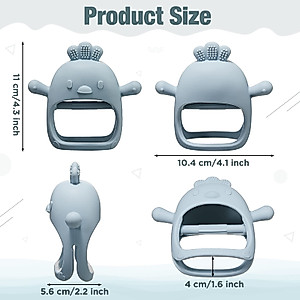 3 Pack Baby Teether Teething Toys for Babies 0-6 Months Baby Teething Toy Silicone Anti Dropping Infant Hand Teether Pacifiers Wrist Hand Chew Toys for Sucking Needs (Blue, Green, Flesh Pink, Chick)