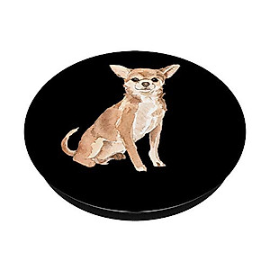 Cute Chihuahua Watercolor Art | Dog Lover Gift PACJ0899 PopSockets PopGrip: Swappable Grip for Phones & Tablets