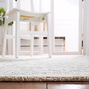 SAFAVIEH Micro-Loop Collection 5' Square Grey/Ivory MLP379F Handmade Premium Wool Area Rug