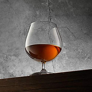 JoyJolt Brandy Glasses – Cask Collection Set of 4 Cognac Glasses – 13.5Oz Crystal Snifter Set – Premium Quality Craftsmanship – Ultra-Elegant Design – Perfect Size for Brandy, Cognac – Made in Europe