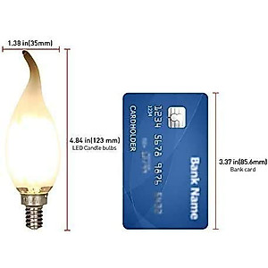 carryBC Candelabra LED Bulbs 2700K 40w Equivalent Improve Flame tip Frosted Glass E12 Base Warm White Decoration E12 LED Bulb Dimmable 12 Pack