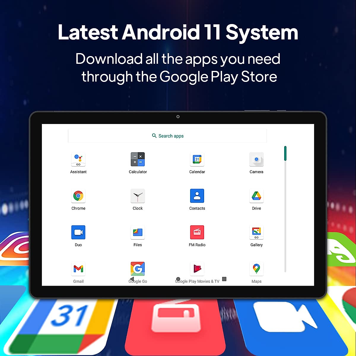 ApoloSign 10 Inch Andorid 11 Tablet 5GHz WiFi 4G LTE Tablet with Sim Card Slot Octa-core 4GB RAM 64GB ROM 1920x1200 FHD IPS Screen 5+13MP Camera, WiFi,Bluetooth, GPS, 6000mAh Batterry (Grey)