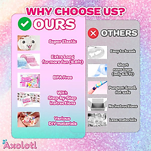 Axolotl Nano Tape Bubble Kit, Double Sided Tape Elastic Bubbles DIY Craft Kit, Stress Balls Toys, Squishy Ball, Anxiety Relief Toy, Party Favors and Fidget Toys for Girls, Boys, Kids