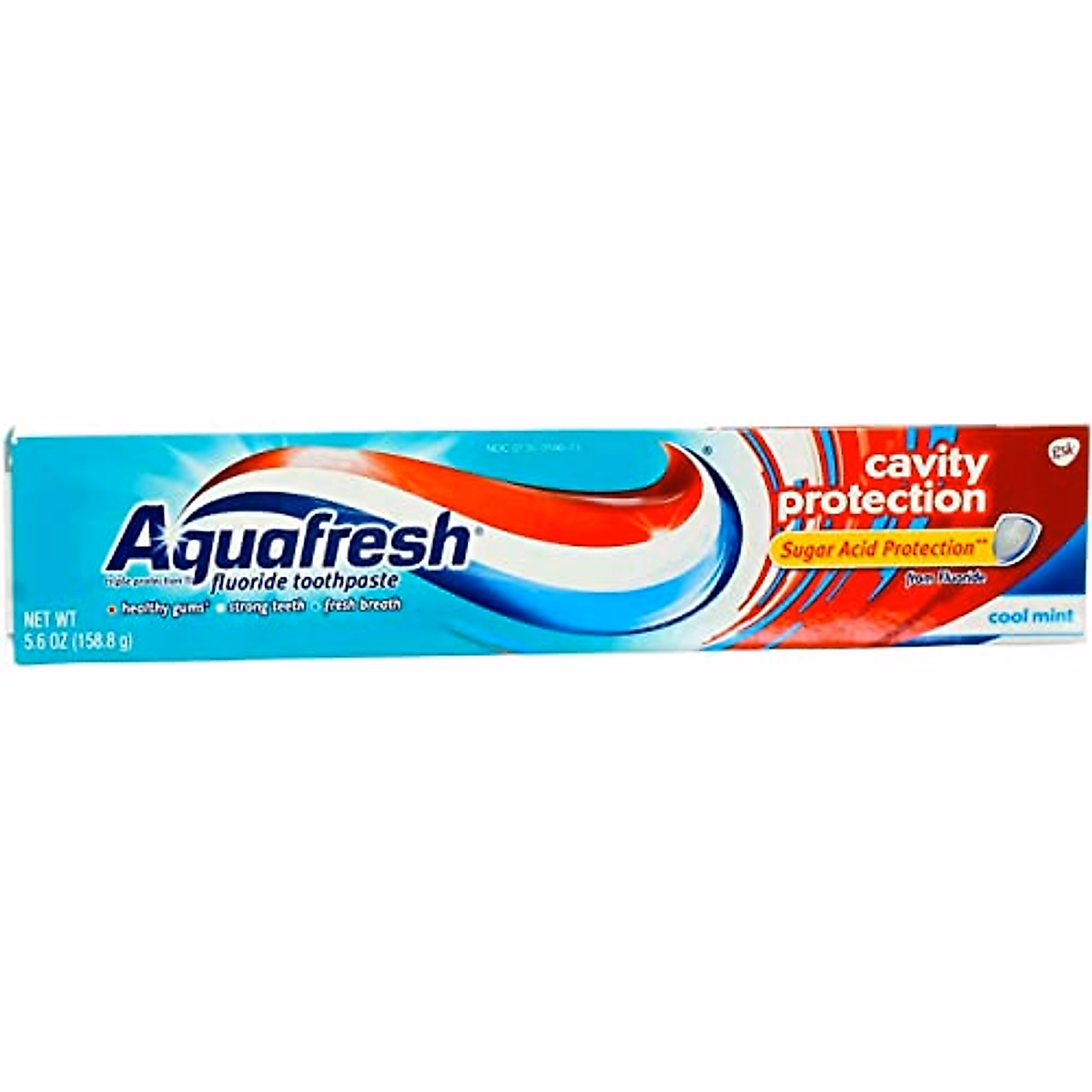 Aqua Fresh Cavity Protection Fluoride Toothpaste Cool Mint -5.6 Ounce (Pack of 2)