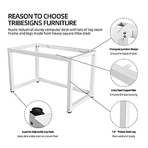 CZDYUF 110 x 60cm Office Desk Computer Table Laptop Metal Steel Frame Easy Assemable Home Office Workstation (Color : D)