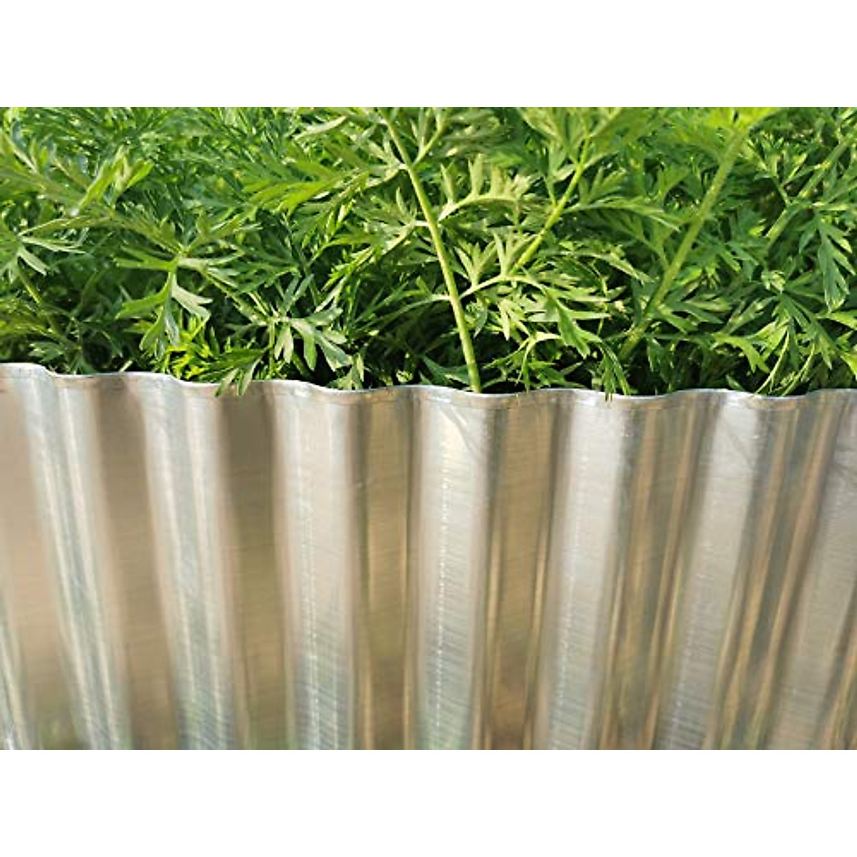 Landscape Edging Borders,Corrugated Metal Garden Lawn Edging for Vegetable,Flower Beds, Patios and Courtyard Fence