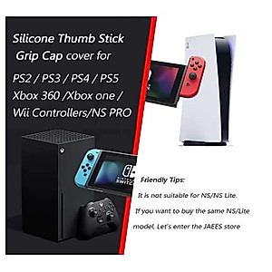 2Pcs Analog Thumb Grip Stick Cover, Dualsense Wireless Controllers Game Remote Joystick Cap, Fantastic Non-Slip Silicone Handle Protection Cover for PS5/PS4/Xbox one/360/NS PRO (Iron-mn))