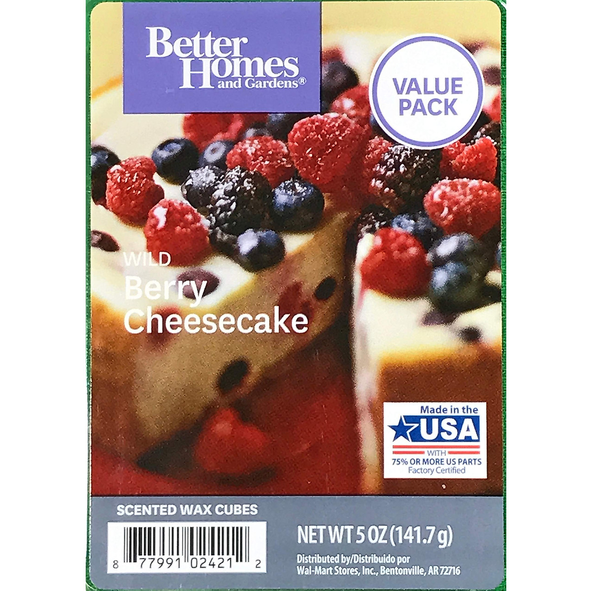 Wild Berry Cheesecake Better Homes and Gardens Wax Cubes Value Pack (12 Wax Cubes)