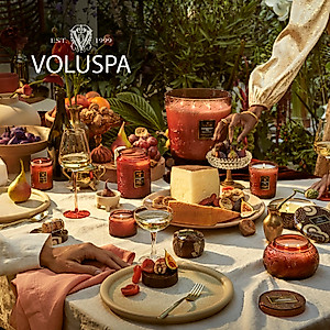 Voluspa Forbidden Fig, Large Candle Jar, 18 oz, 100 Hour Burn Time, Coconut Wax for Clean Burning, Handcrafted in the USA