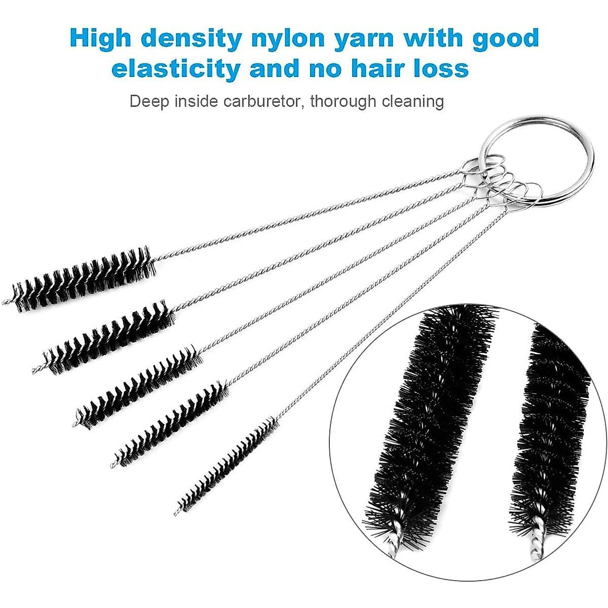 LImeiy Carburetor Carbon Dirt Jet Remove Cleaner, 13 Cleaning Wires Set + 10 Cleaning Needles + 5 Nylon Brushes + 1 Sharp Pick Tool Kit for Motorcycle ATV Moped Welder Carb Chainsaw Spray Guns Torch