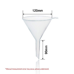 Labvida 3 Assorted Szie Plastic Analytical Funnel Set, Φ100/120/150mm, Autoclavable PP Material, LVP001