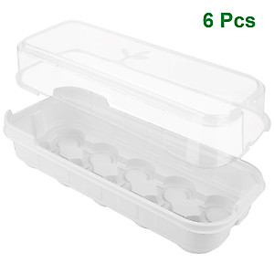 TITA-DONG 6 Pack Seed Propagator Tray Set, Mini Sturdy Windowsill Trays with Cover Dome, Greenhouse Grow Trays Mini Propagator for Seeds Growing Starting(White)