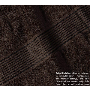 Belizzi Home Cotton 2 Pack Oversized Bath Towel Set 28x55 inches, Large Bath Towels, Ultra Absorbant Compact Quickdry & Lightweight Towel, Ideal for Gym Travel Camp Pool - Brown