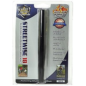 Streetwise Security Products Lab Certified Streetwise 18 Pepper Spray, 1/2-Ounce, Black Pen
